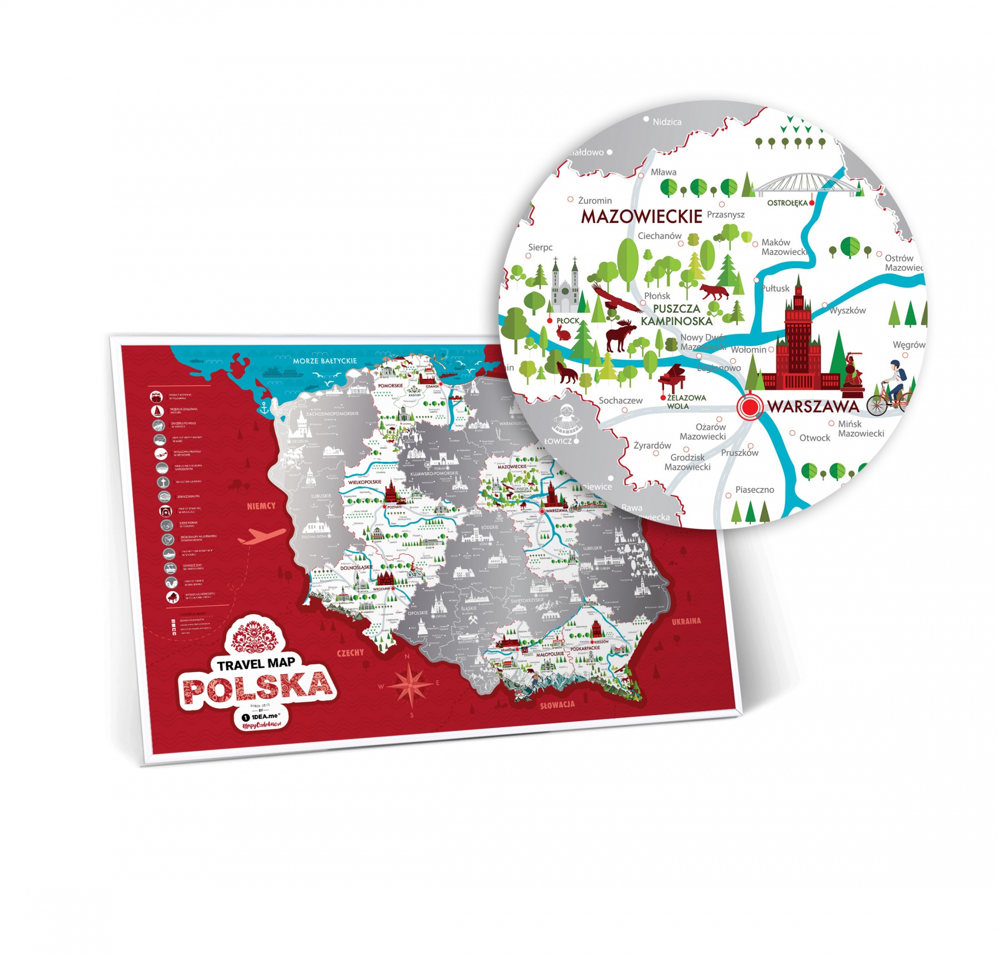 Mapa Zdrapka - Mapa Polski - Travel Map™ Polish Edition - MagiaPolnocy.pl