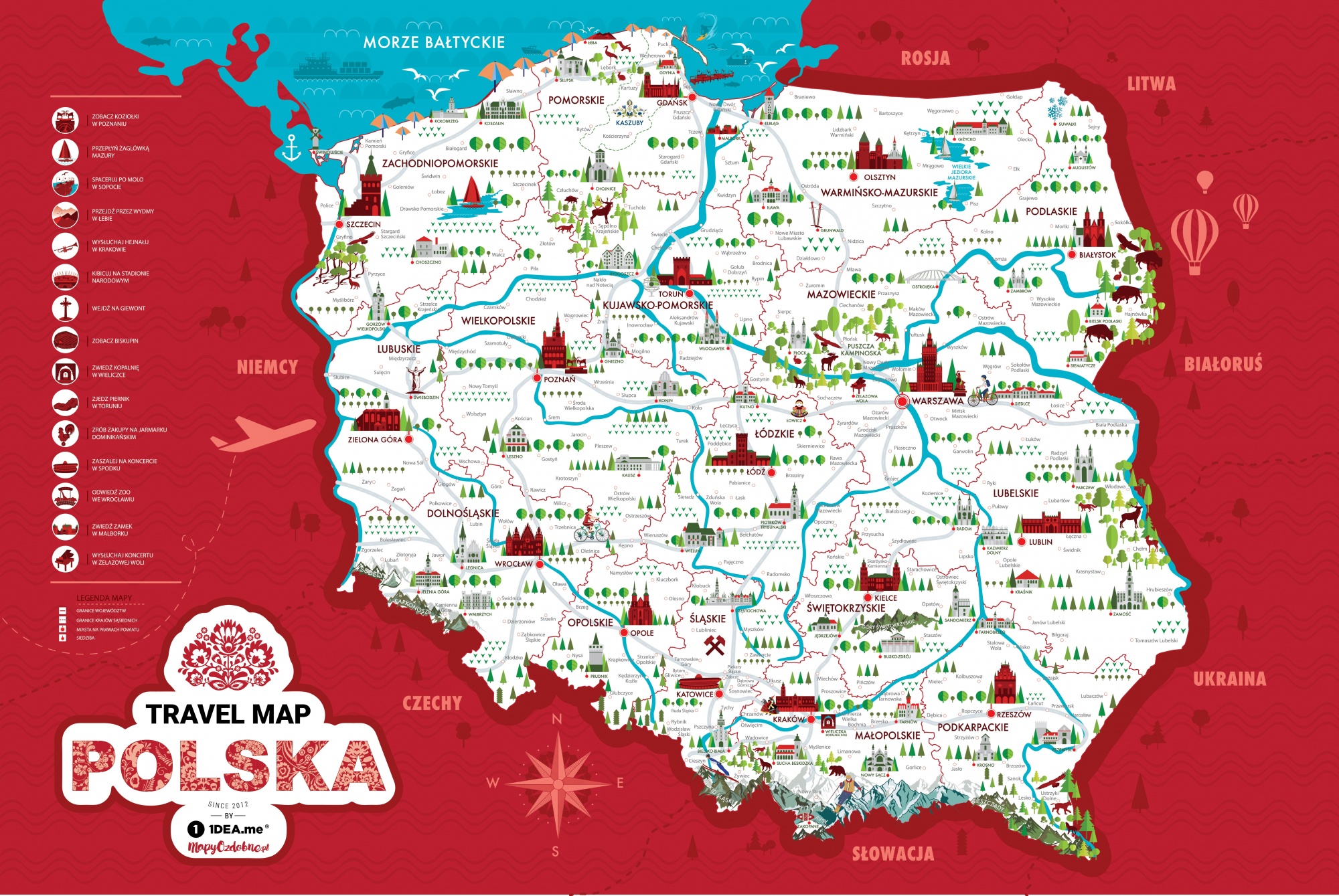 Mapa Zdrapka - Mapa Polski - Travel Map™ Polish Edition - MagiaPolnocy.pl