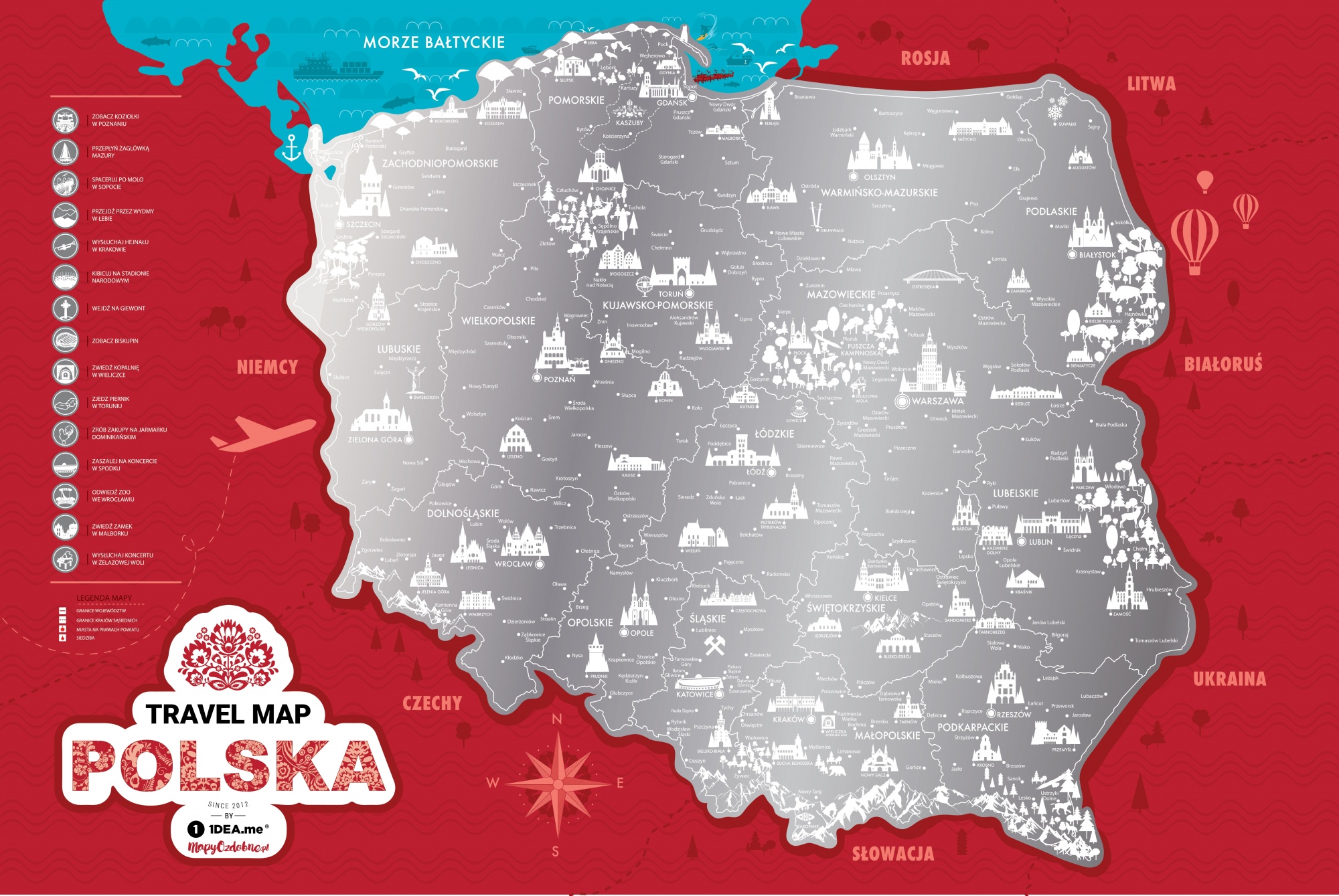 Mapa Zdrapka - Mapa Polski - Travel Map™ Polish Edition - MagiaPolnocy.pl