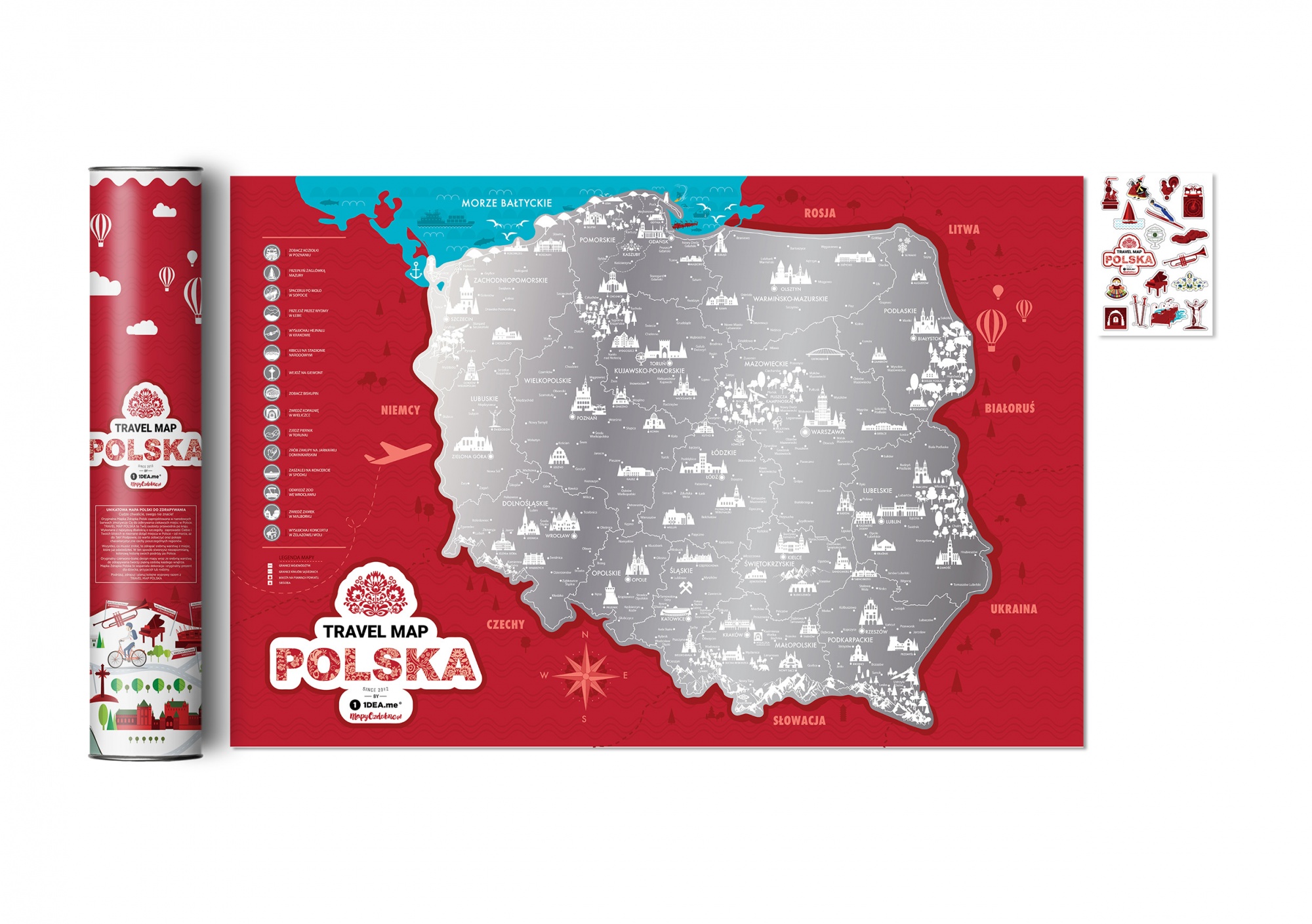 Mapa Zdrapka - Mapa Polski - Travel Map™ Polish Edition - MagiaPolnocy.pl