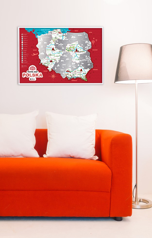 Mapa Zdrapka - Mapa Polski - Travel Map™ Polish Edition - MagiaPolnocy.pl