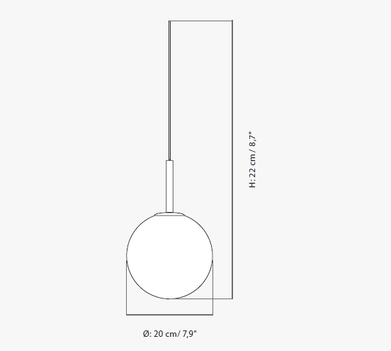 Lampa wisząca TR BULB - MENU | mosiężna - MagiaPolnocy.pl